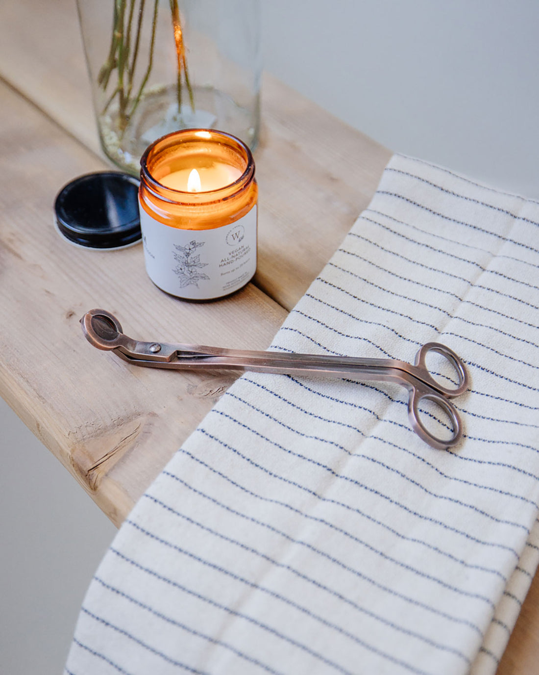 Stainless Steel Wick Trimmer - Copper Colour – Cozy Prairie Linens Co.
