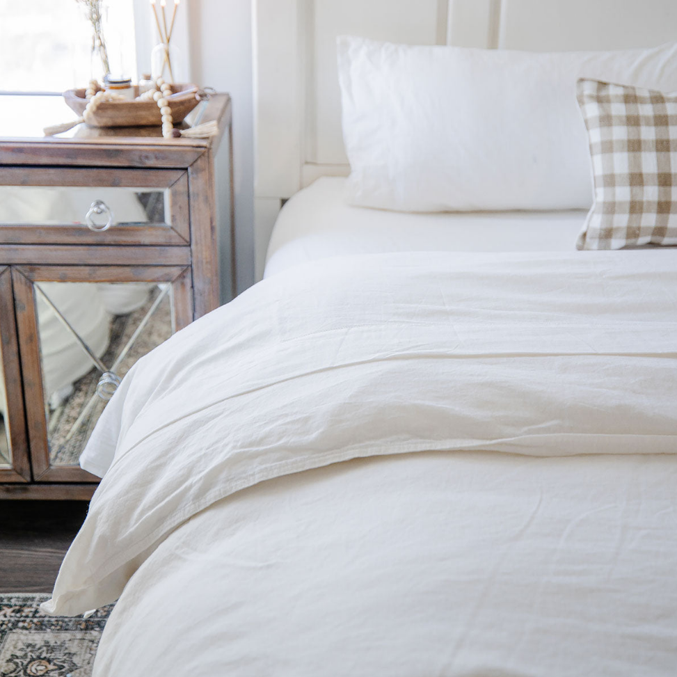 Signature Linen Cotton Blend Duvet Cover Set – Cozy Prairie Linens Co.